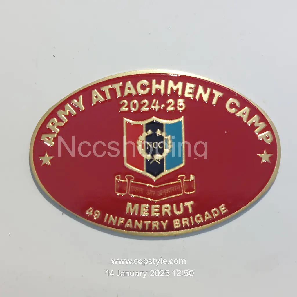 army attachment camp 2024 to 2025 meerut 49 infantry brigade ncc badge